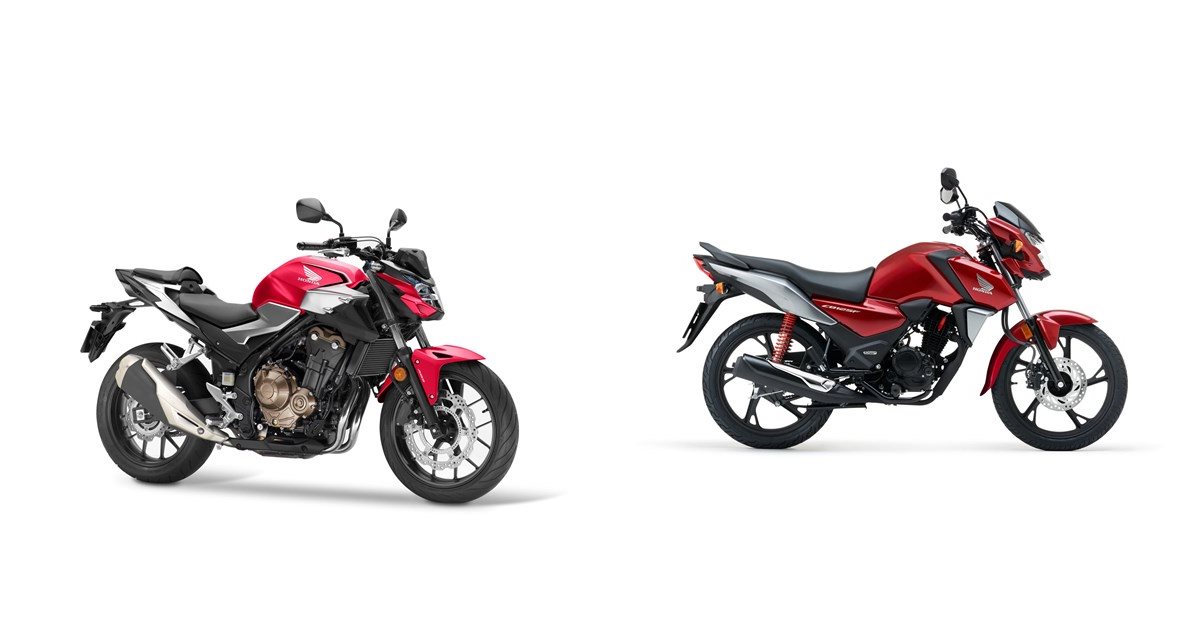 Motorrad Vergleich Honda CB500F 2019 vs. Honda CB125F 2021
