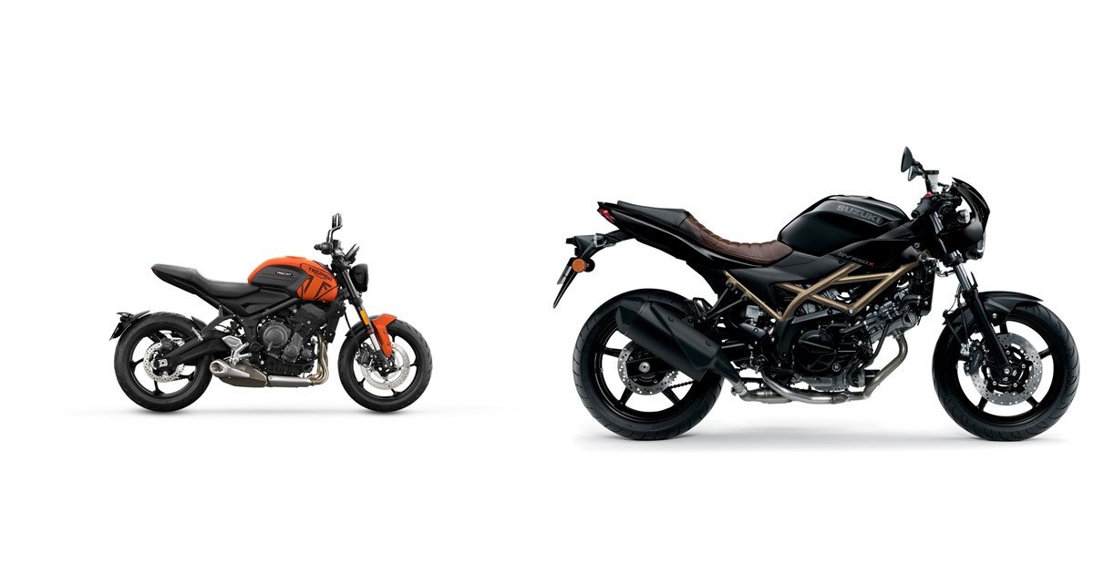 Comparaison des motos Triumph Trident 660 2023 VS. Suzuki SV650X 2022