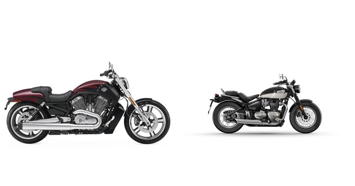 Harley-Davidson V-Rod Muscle VRSCF 2015 vs Triumph Bonneville ...