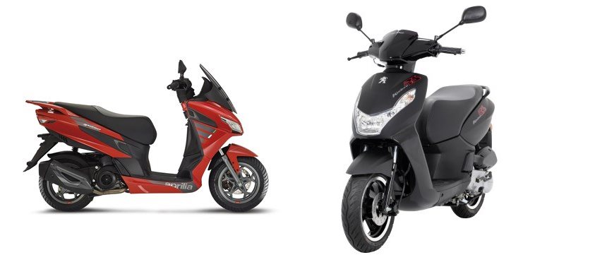 Motorrad Vergleich Aprilia Sxr 50 2021 Vs Peugeot Kisbee 50 Rs 4t 2011