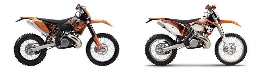 Motorrad Vergleich KTM 300 EXC 2008 vs. KTM 300 EXC 2011