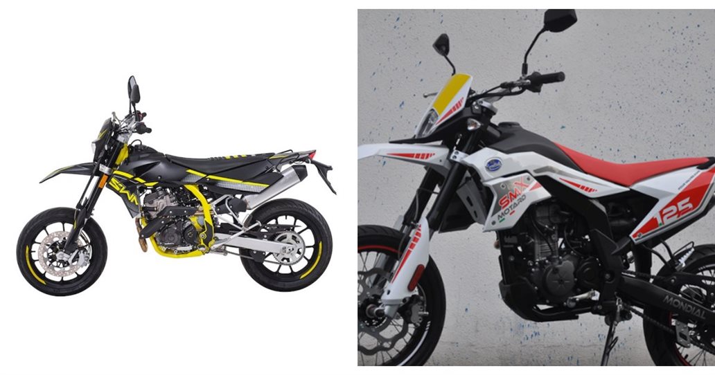 Motorrad Vergleich SWM SM 125 R 2022 vs. FB Mondial SMX 125i Supermoto 2018