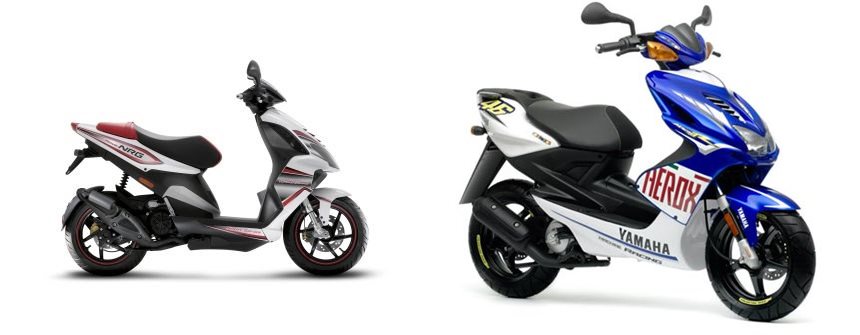 Motorrad Vergleich Piaggio Nrg Power 50 Dt 2t 2009 Vs Yamaha Aerox