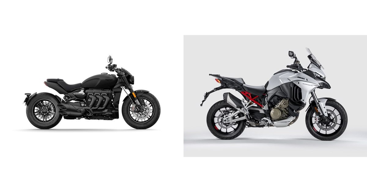 Triumph Rocket 3 R Black 2021 vs Ducati Multistrada V4 S 2022