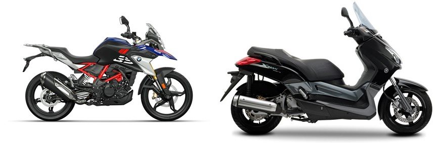 BMW G 310 GS 2021 vs Yamaha X-Max 250 2009