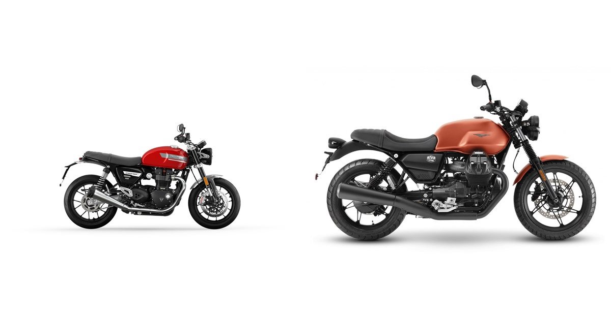Triumph Speed Twin 1200 2021 vs Moto Guzzi V7 Stone 2022