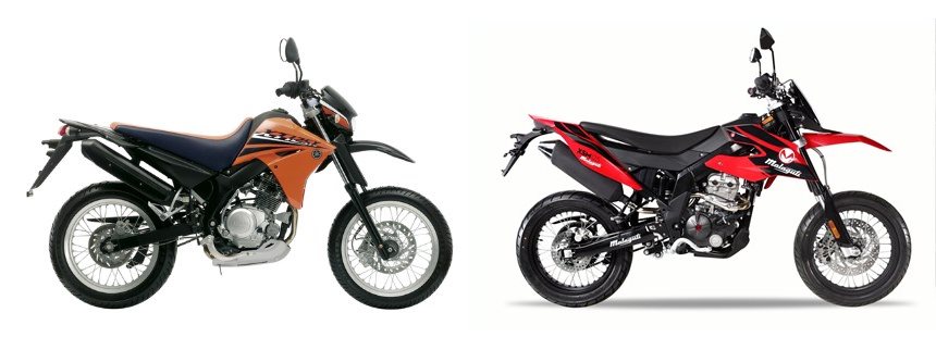 Motorrad Vergleich Yamaha XT 125 X 2007 vs. Malaguti XSM 125 Supermoto 2021