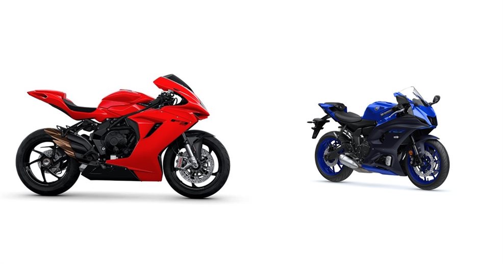 MV Agusta F3 800 Rosso 2022 vs Yamaha R7 2022