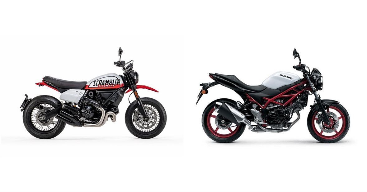 Motorrad Vergleich Ducati Scrambler Urban Motard 2022 vs. Suzuki SV650 2022