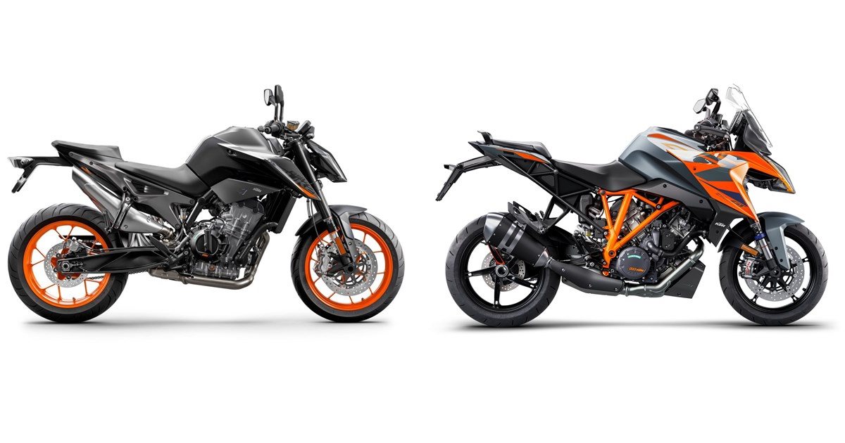 Motorrad Vergleich KTM 890 Duke 2021 vs. KTM 1290 Super Duke GT 2022