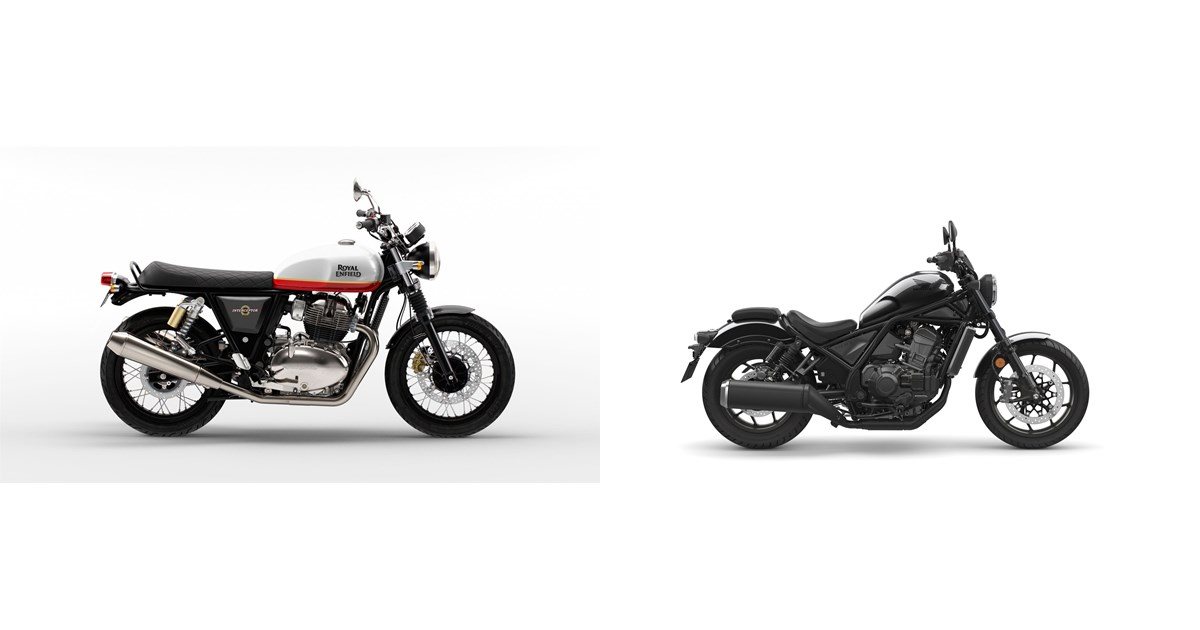 Motorrad Vergleich Royal Enfield Interceptor 650 2022 vs. Honda CMX1100 ...