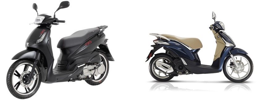 Motorrad Vergleich Peugeot Tweet 50 Rs 4t 2012 Vs Piaggio Liberty 125