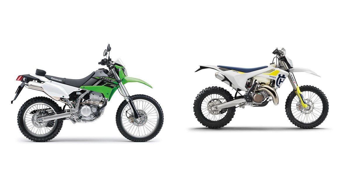 Motorrad Vergleich Kawasaki KLX 250 2017 vs. Husqvarna TX 125 2019