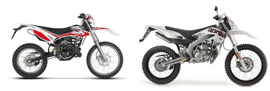 Motorrad Vergleich Beta RR 50 2019 vs. Aprilia RX 50 2012