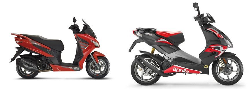 Motorrad Vergleich Aprilia Sxr 50 2021 Vs Aprilia Sr 50 Factory I E 2010