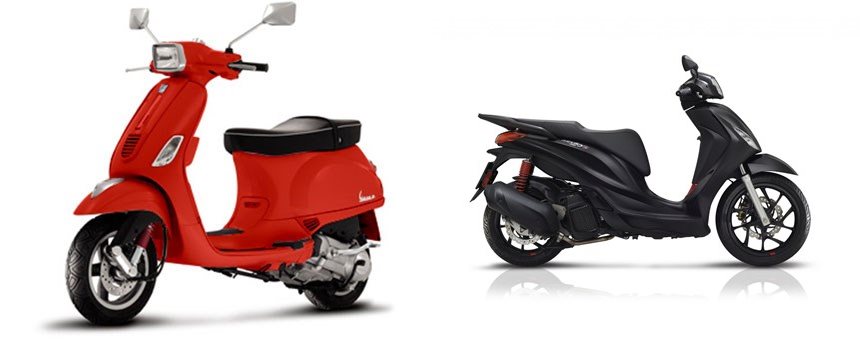 Motorrad Vergleich Vespa S 125 i.e 2012 vs. Piaggio Medley S 125 ie IGET 2020