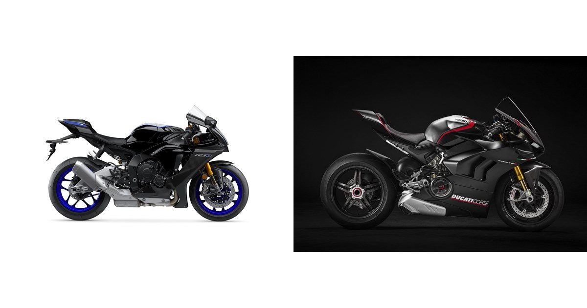 Motorrad Vergleich Yamaha R1M 2020 vs. Ducati Panigale V4 SP 2021