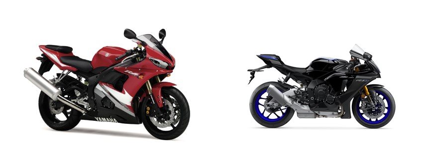 Motorrad Vergleich Yamaha YZF-R6 2008 vs. Yamaha R1M 2020