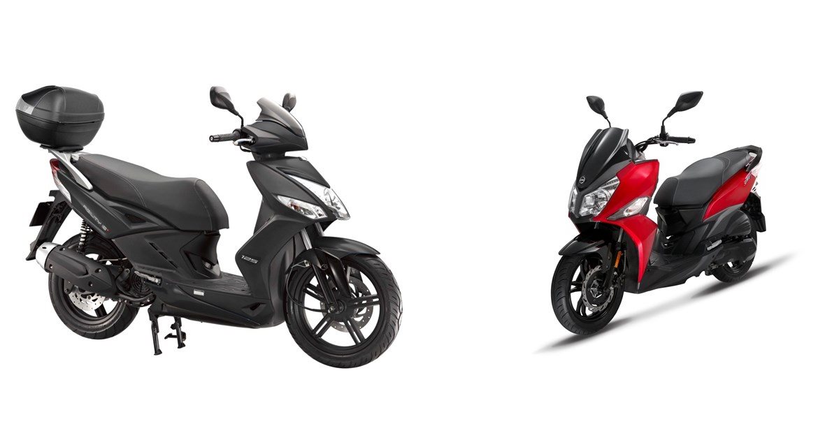 Motorrad Vergleich Kymco Agility 16 Plus 125i CBS 2022 vs. Sym Jet 14 ...