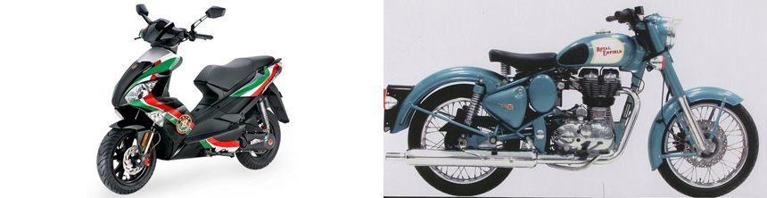 Motorrad Vergleich Motobi Pesaro 2010 vs. Royal Enfield Classic 500 EFI ...