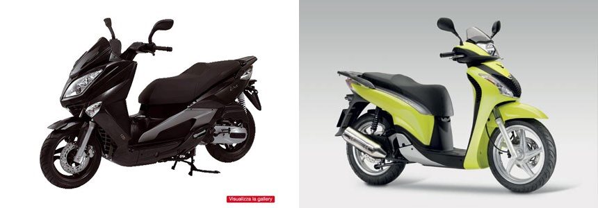 Motorrad Vergleich Aeon Elite 125 2015 vs. Honda SH125i 2009