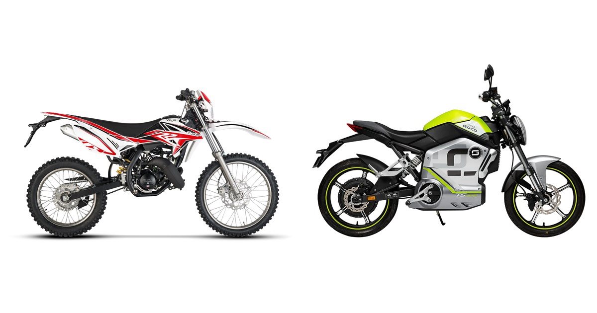 Motorrad Vergleich Beta RR 50 2020 vs. Super Soco TS Limited 2019