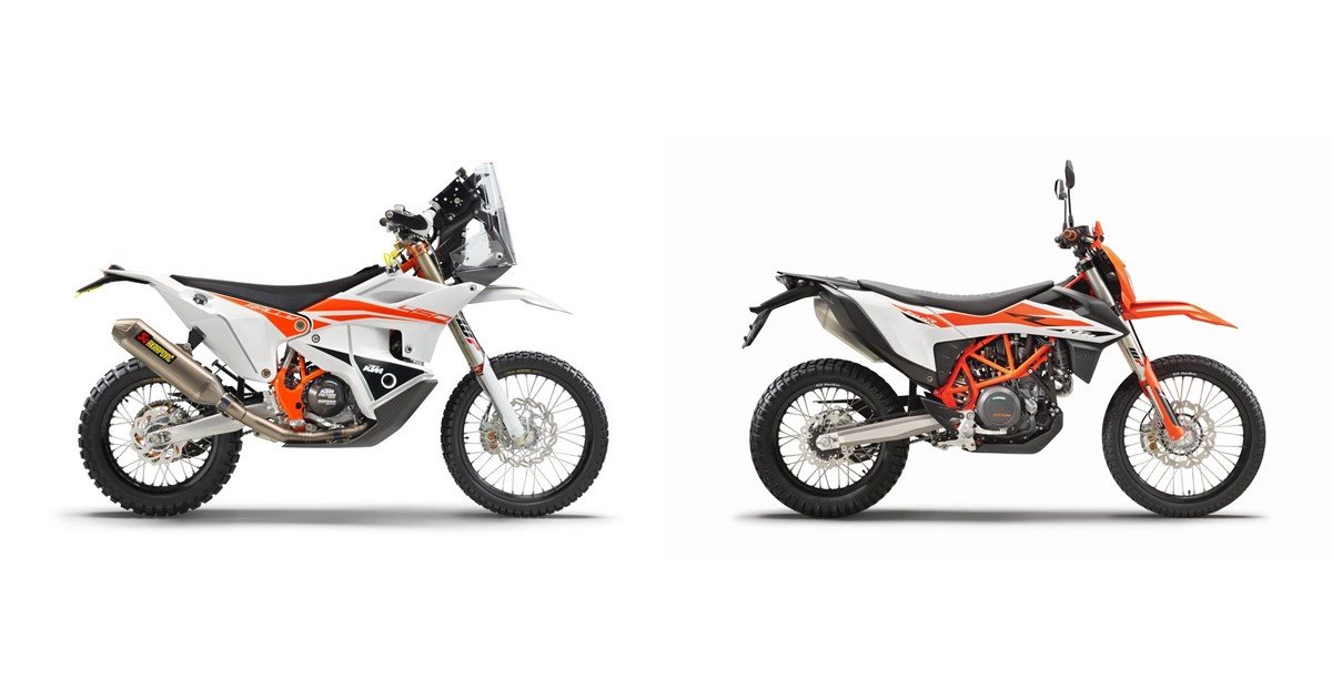 Motorrad Vergleich KTM 450 Rally Factory Replica 2023 vs. KTM 690 ...