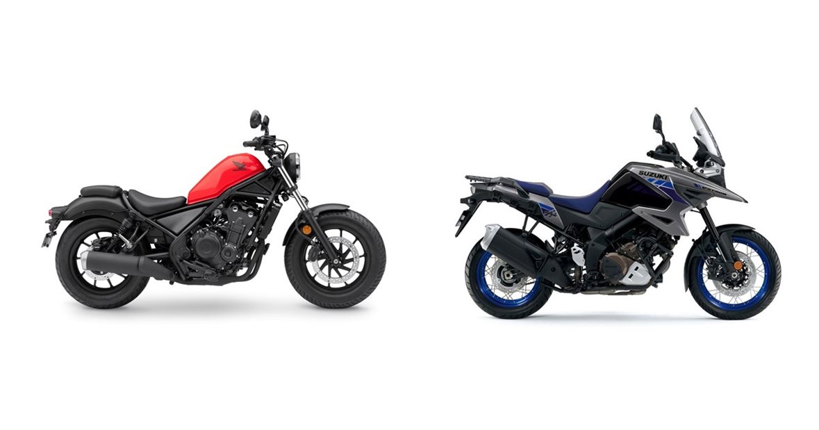 Honda CMX500 Rebel 2020 vs Suzuki V-Strom 1050 XT 2021
