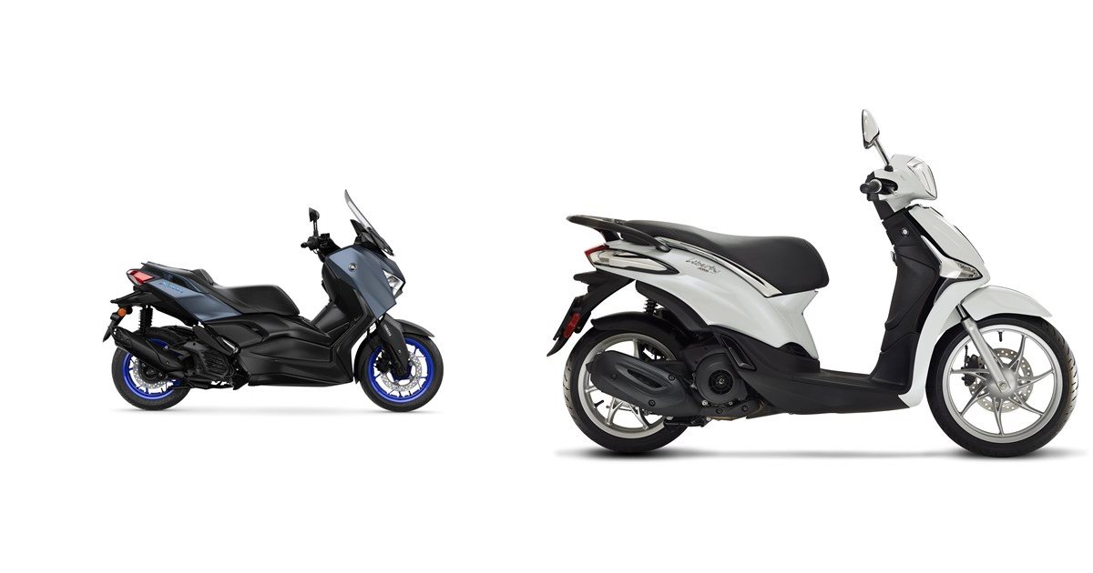 Motorrad Vergleich Yamaha XMAX 125 2023 vs. Piaggio Liberty 125 2022