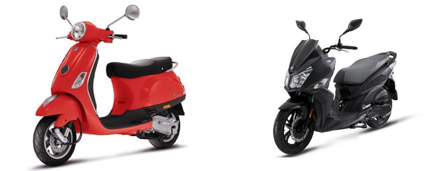 Motorrad Vergleich Vespa LX 50 4T 4V 2010 vs. Sym Jet 14 50i 2019