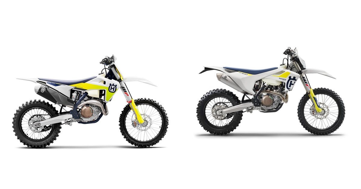 Motorrad Vergleich Husqvarna FX 450 2021 vs. Husqvarna FE 450 2019