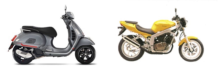 Motorrad Vergleich Vespa GTS 125 Supersport iGET 2021 vs. Vespa GT 125 2006