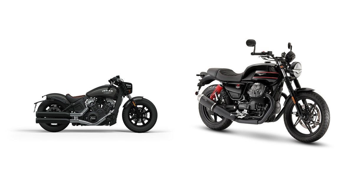 Indian Scout Bobber 1131 2022 vs Moto Guzzi V7 Stone Special Edition 2022