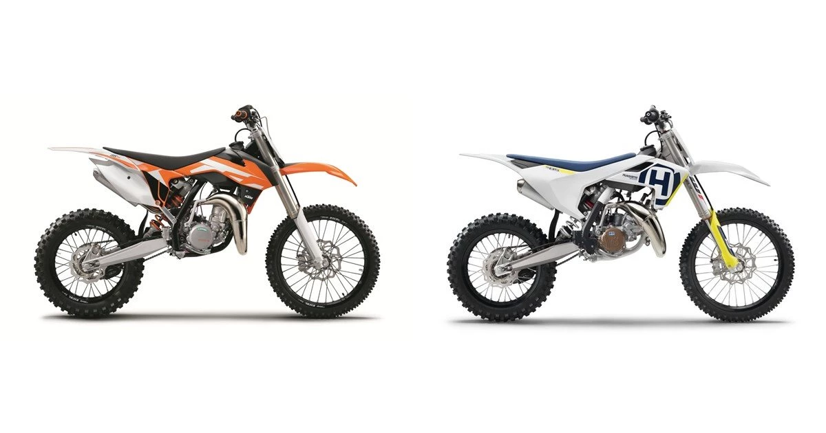 Motorrad Vergleich KTM 85 SX 17/14 2016 vs. Husqvarna TC 85 2018