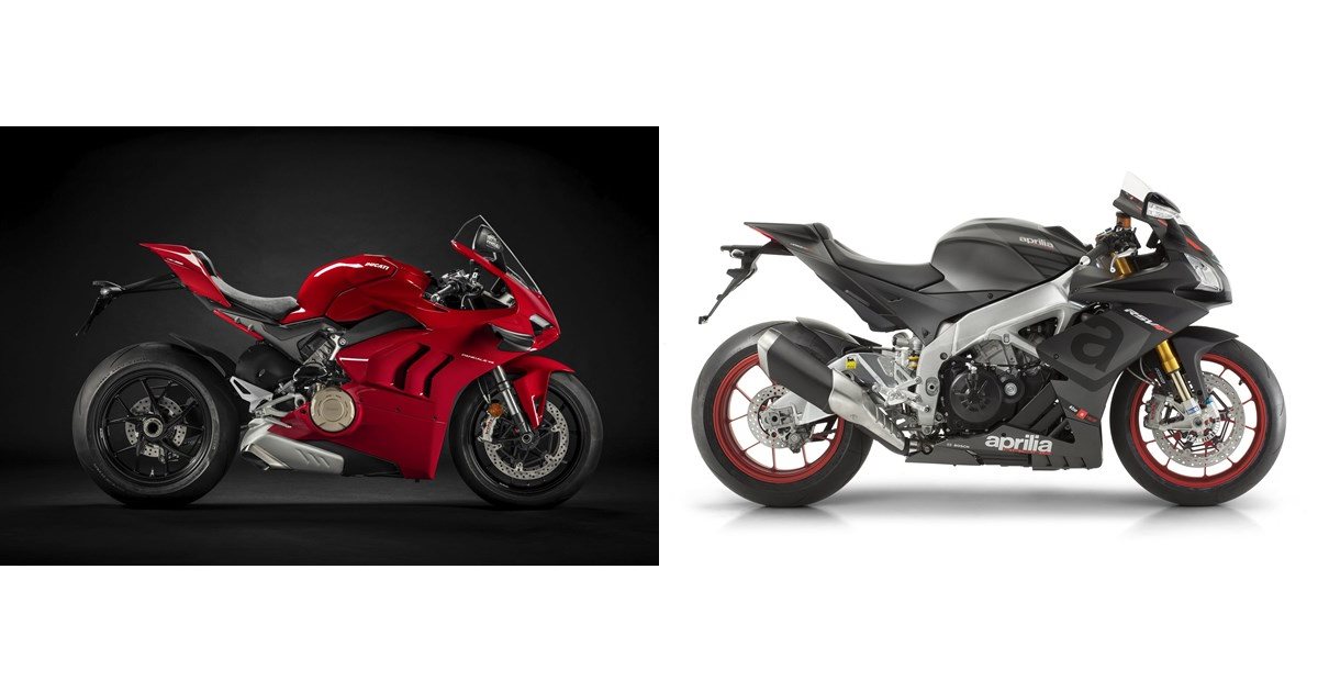 Motorrad Vergleich Ducati Panigale V4 2021 vs. Aprilia RSV4 RR 2015