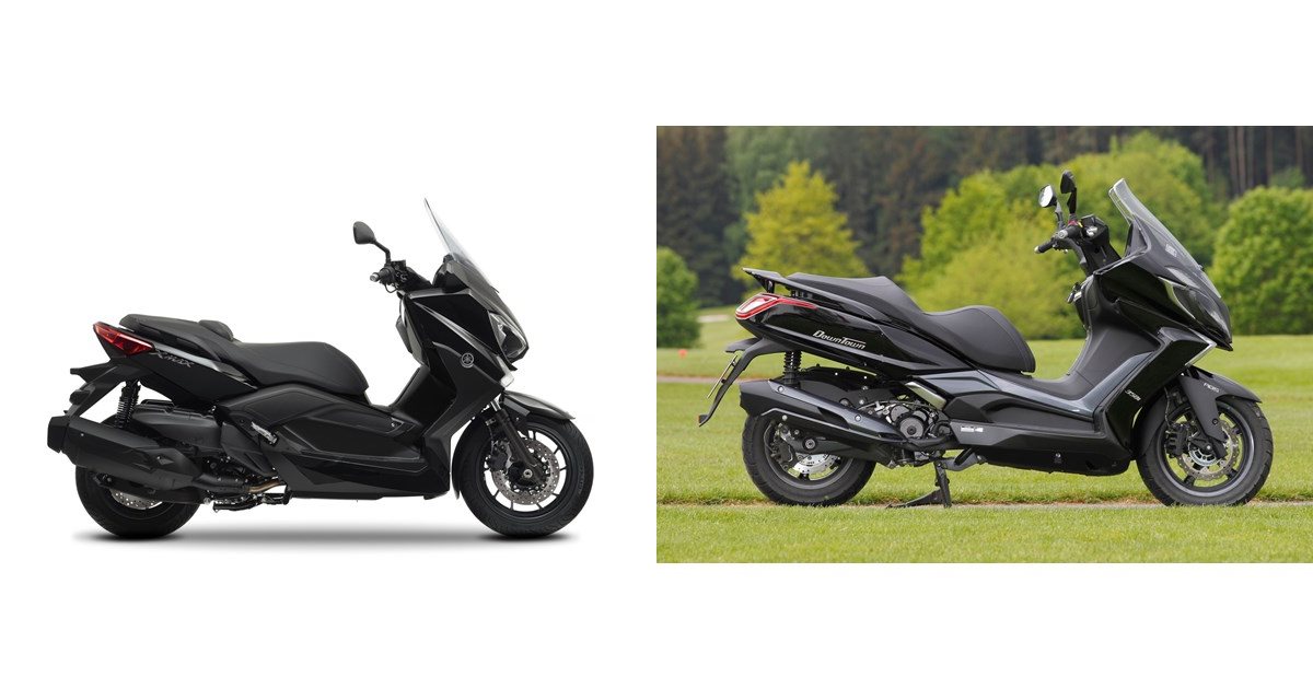 Motorrad Vergleich Yamaha XMAX 400 2015 vs. Kymco Downtown 350i 2017