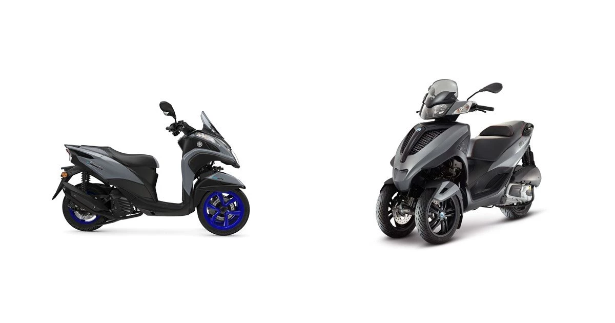 Motorrad Vergleich Yamaha Tricity 125 2021 vs. Piaggio MP3 300 i.e ...