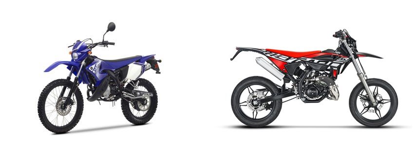 Motorrad Vergleich Yamaha DT 50 R 2012 vs. Beta RR 50 Motard 2021