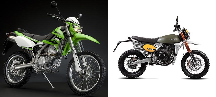 Motorrad Vergleich Kawasaki KLX 250 2009 vs. Fantic Caballero Rally 500 ...