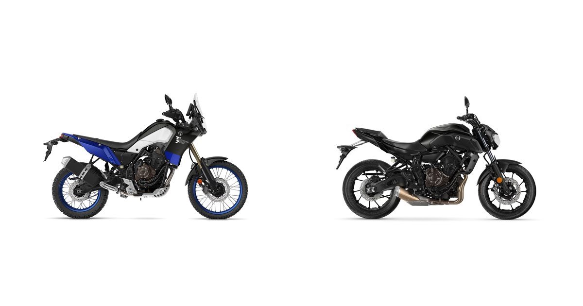 Yamaha Tenere 700 2020 vs Yamaha MT-07 2020
