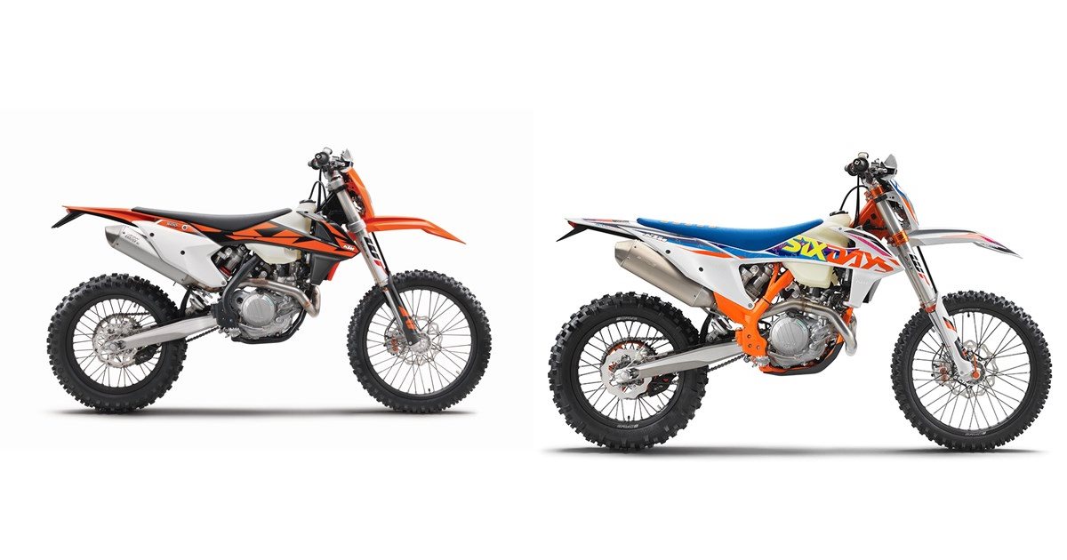Motorrad Vergleich KTM 500 EXC-F 2018 vs. KTM 500 EXC-F Sixdays 2022