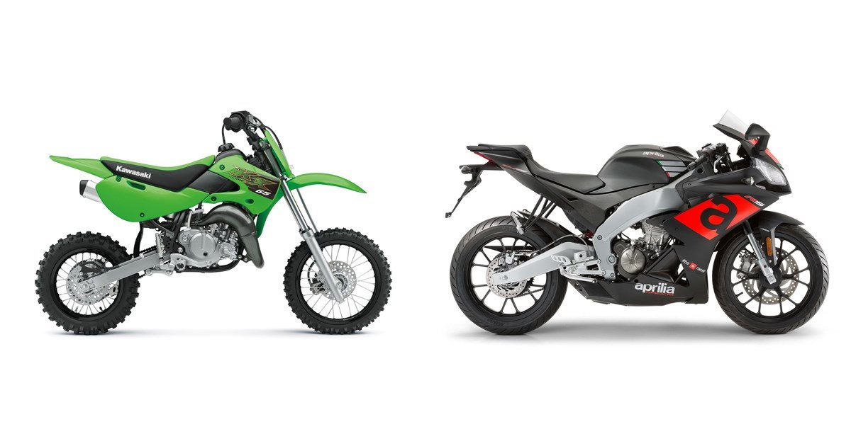 Motorrad Vergleich Kawasaki KX65 2020 vs. Aprilia RS 125 ABS 2018
