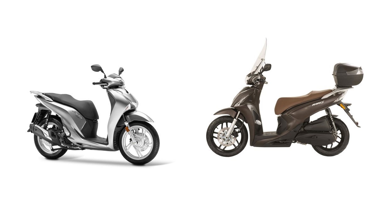 Motorrad Vergleich Honda SH125i 2017 vs. Kymco New People S 125i ABS 2019
