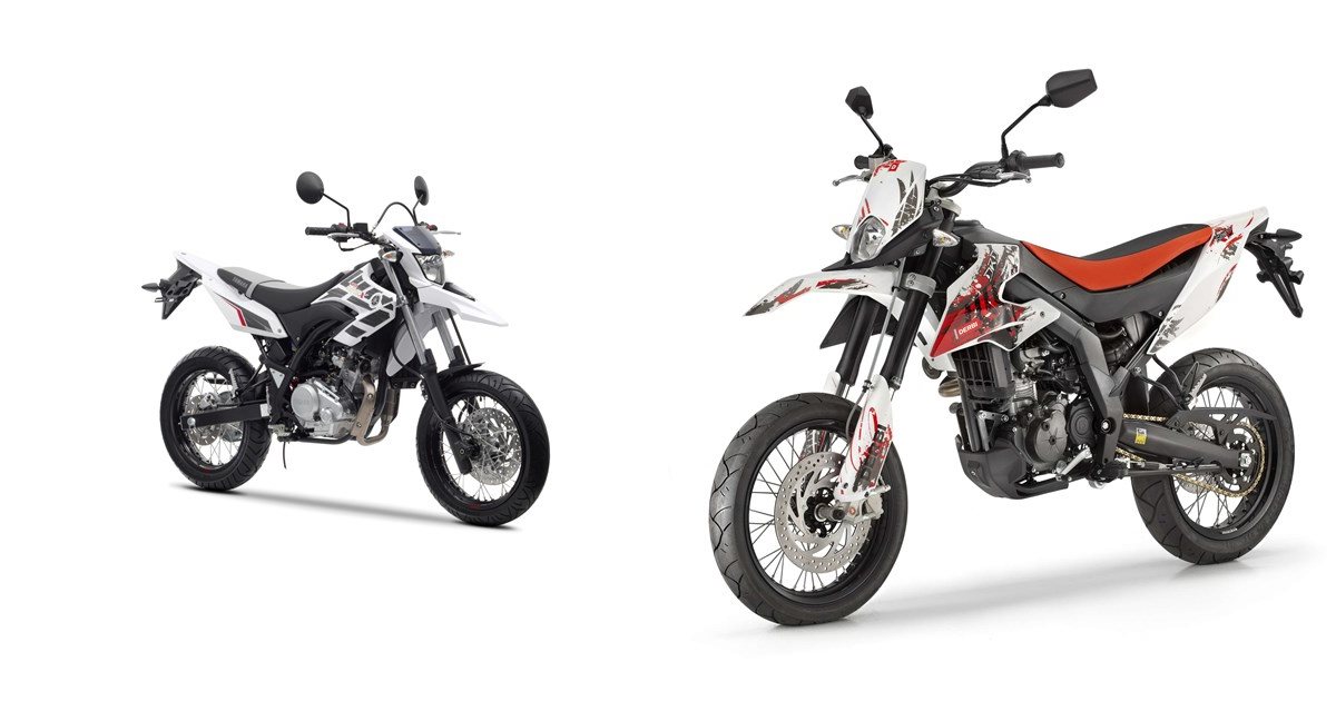 Motorrad Vergleich Yamaha WR 125 X 2013 vs. Derbi Senda DRD 125 SM 2014