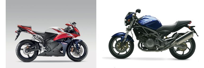 Honda CBR600RR 2009 vs Cagiva Raptor 1000 2005