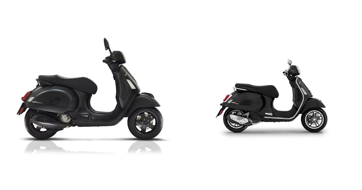 Motorrad Vergleich Vespa GTS 125 iGet Super Notte 2020 vs. Vespa GTS 125 Super 2023