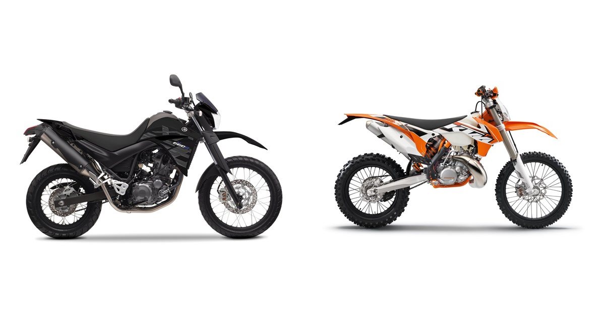 Motorrad Vergleich Yamaha XT 660R 2016 vs. KTM 200 EXC 2015