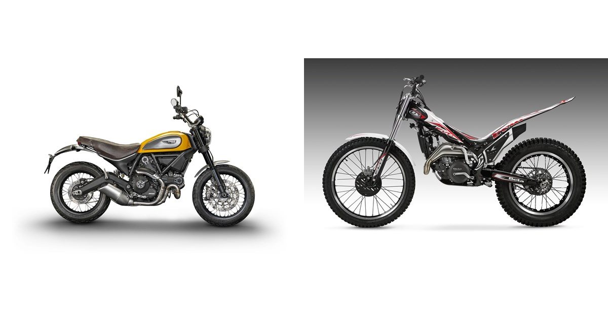 Motorrad Vergleich Ducati Scrambler Classic 2015 vs. Beta Evo 250 2T 2018