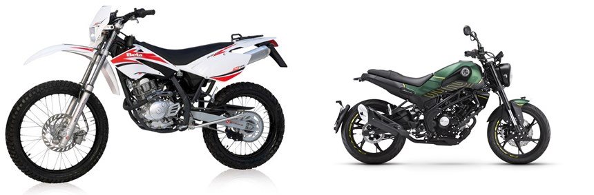 Motorrad Vergleich Beta RE 125 4T 2009 vs. Benelli Leoncino 125 2022
