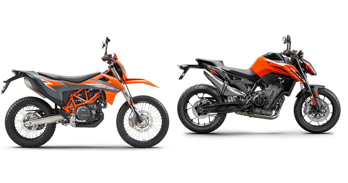 Motorrad Vergleich KTM 690 Enduro R 2022 vs. KTM 790 Duke 2022